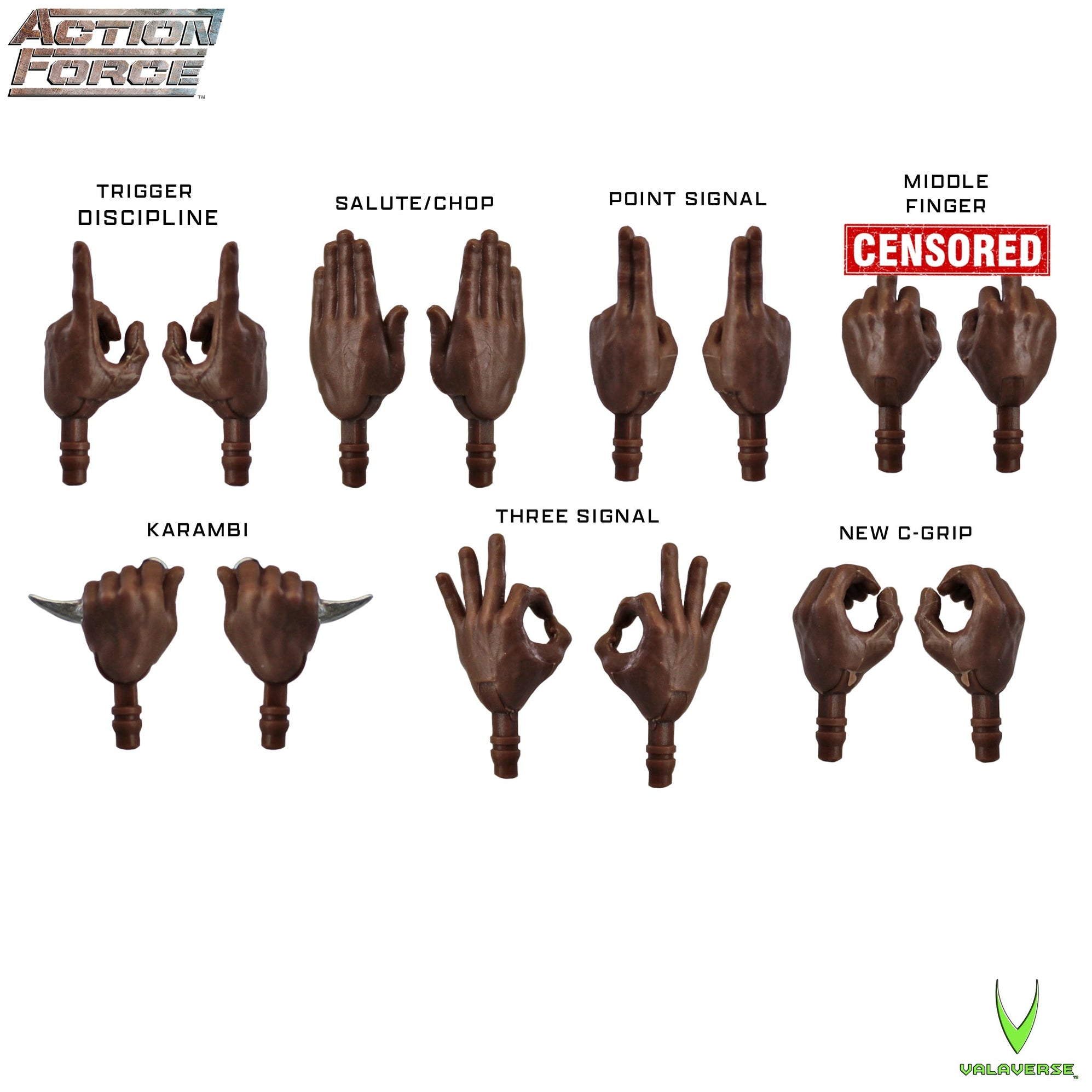 Hand Pack Bravo | Action Force 1:12 Scale Hands | Valaverse — Heroes World