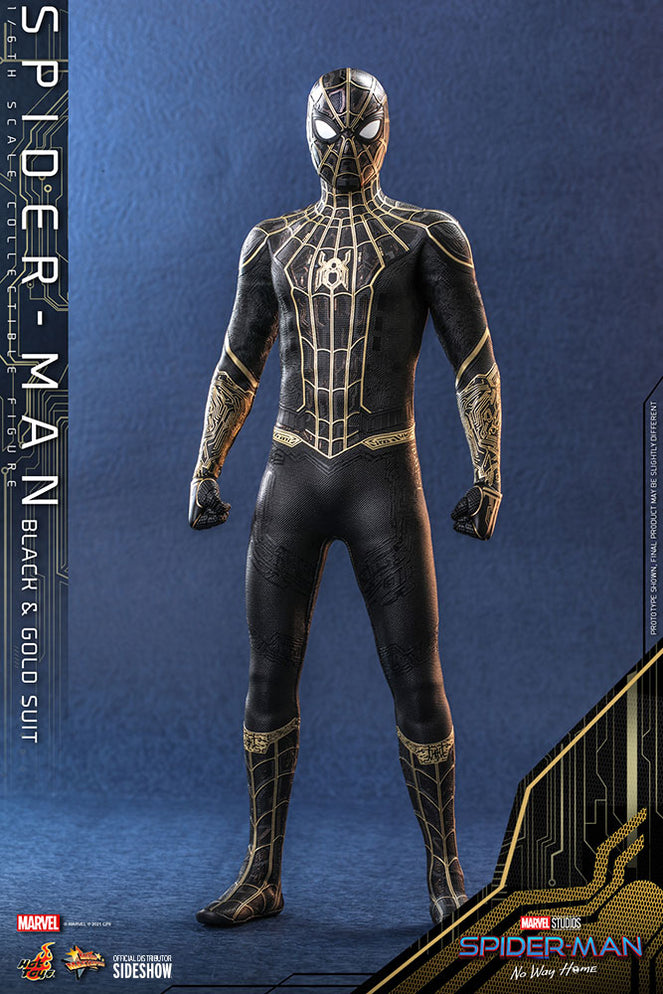 Spider-Man Black & Gold Suit MMS604 | Sixth Scale Action Figure | Hot ...