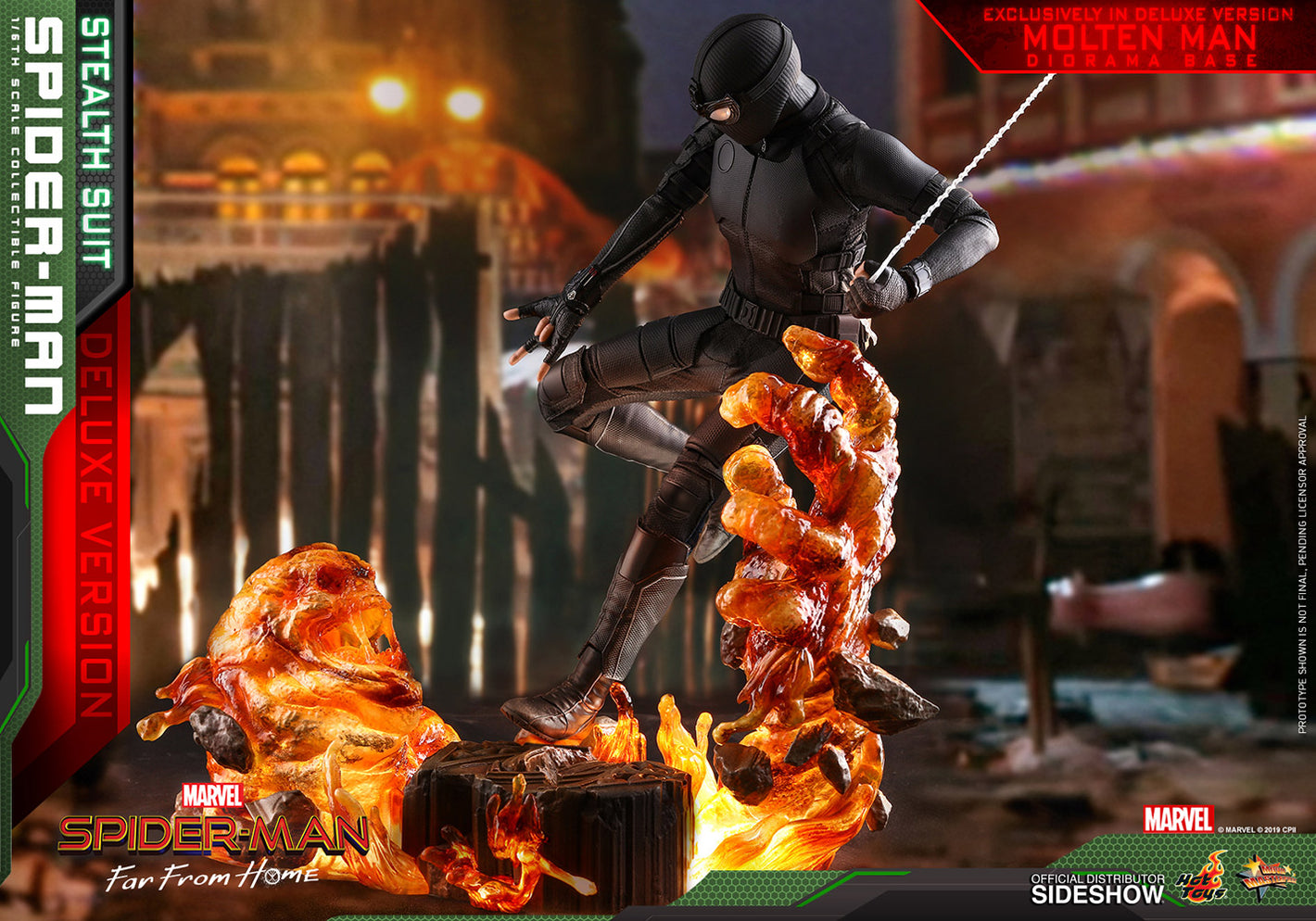 Spider-Man Stealth Suit Deluxe Version MMS541 | Sixth Scale Action Fig ...